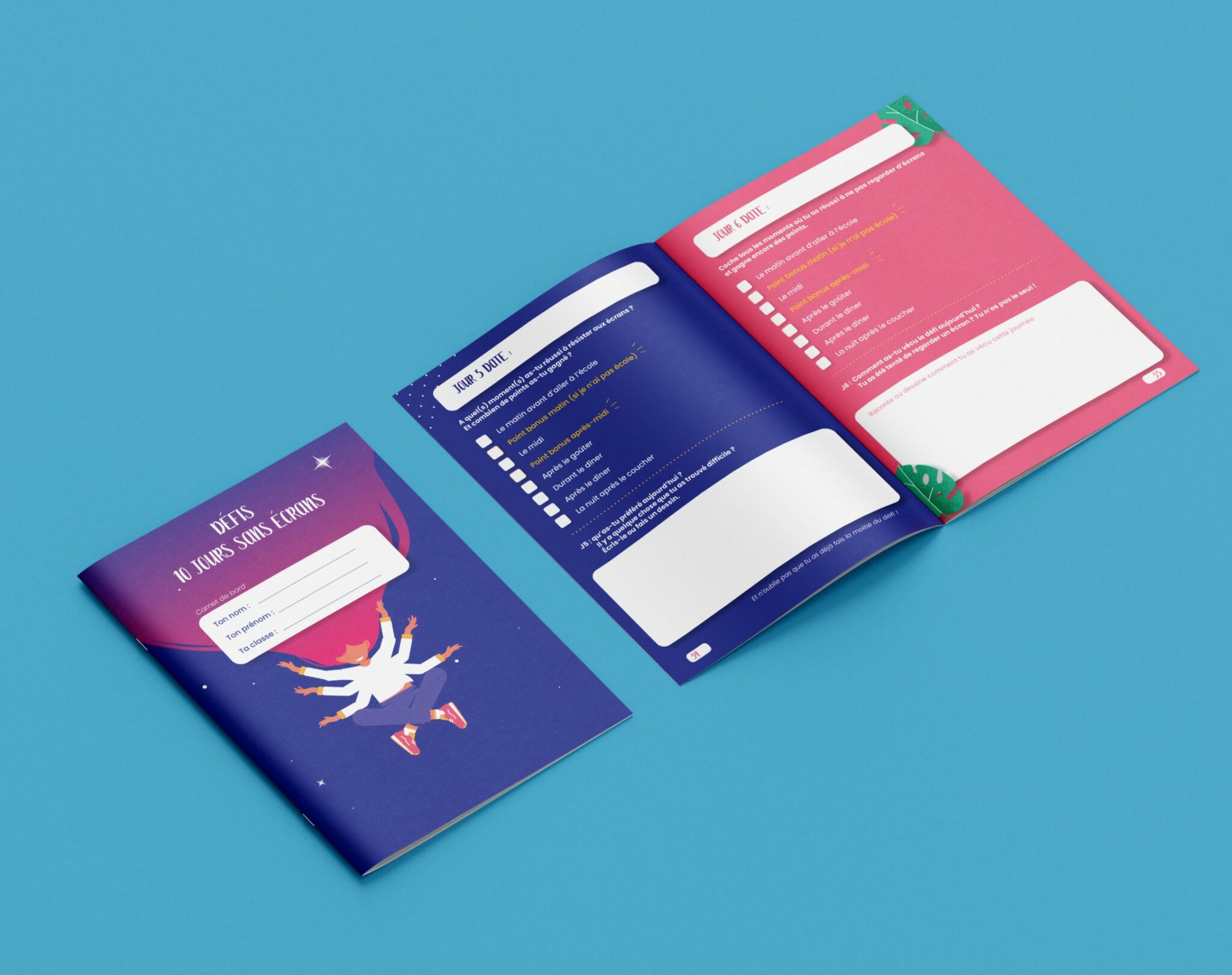 Badges, affiches et carnets de bord | 10 jours sans ecrans